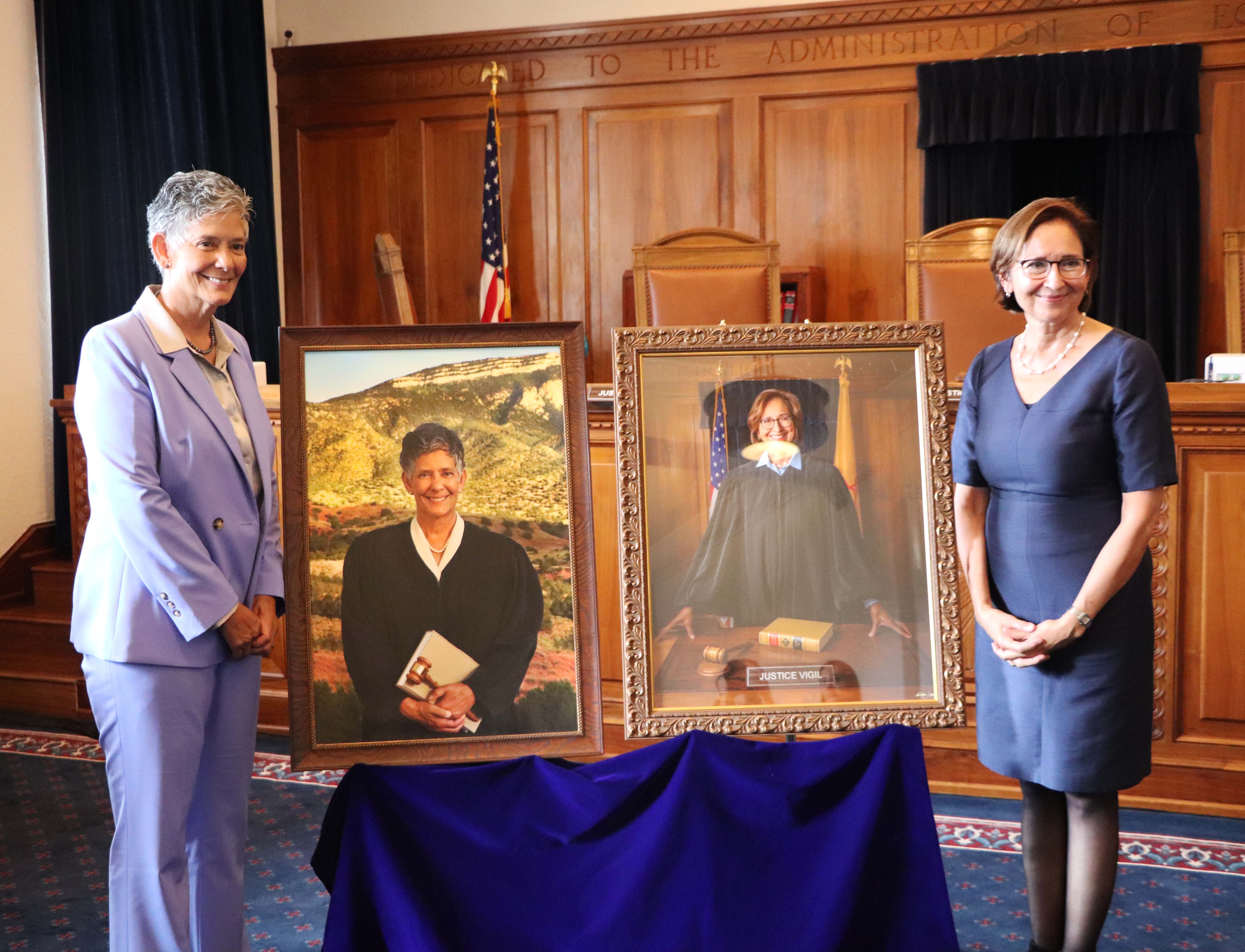 Supreme Court unveils portraits of Chief Justices Barbara Vigil and ...